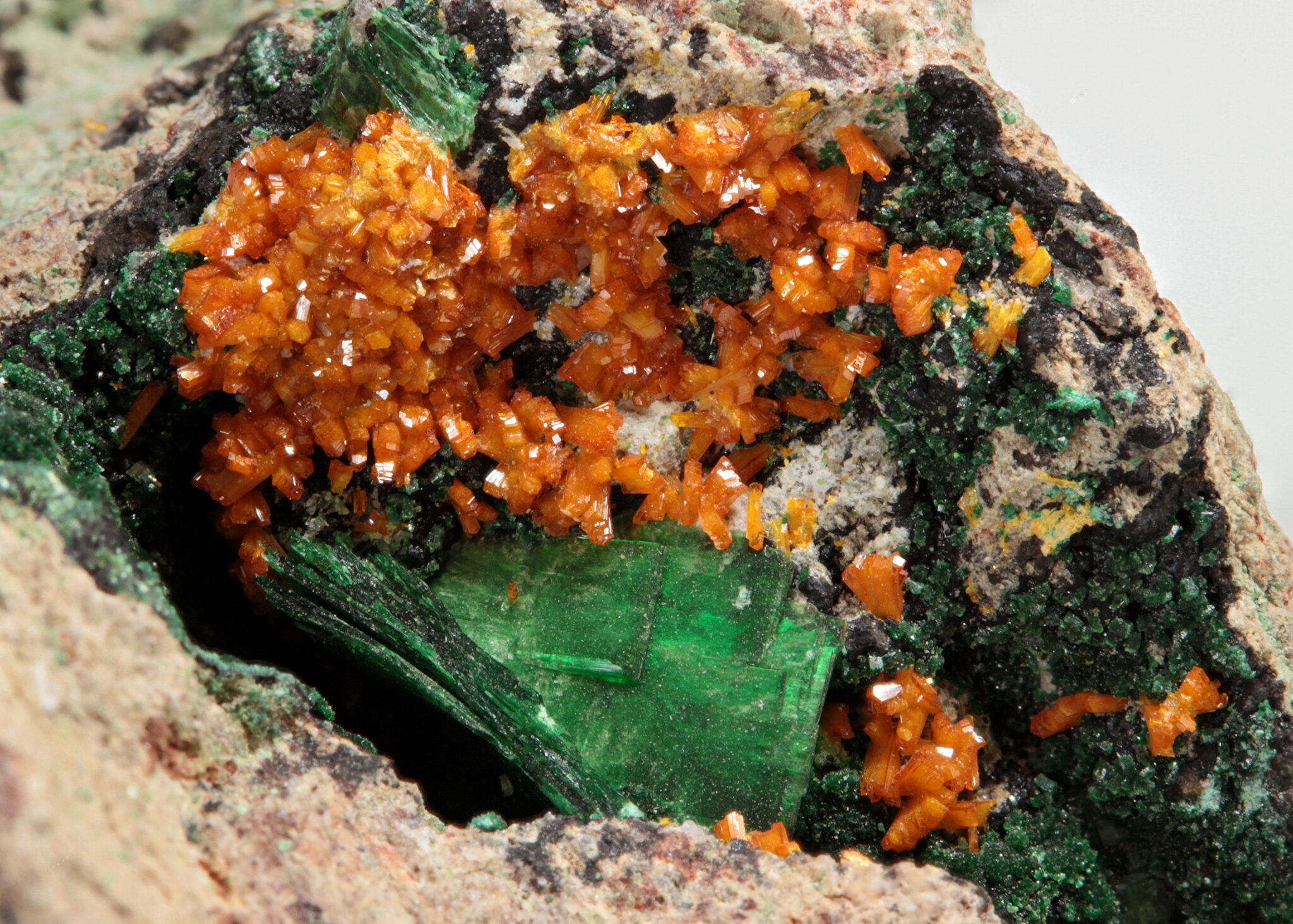 Kasolite, Metatorbernite, Malachite, Heterogenite: Musonoi Mine ...