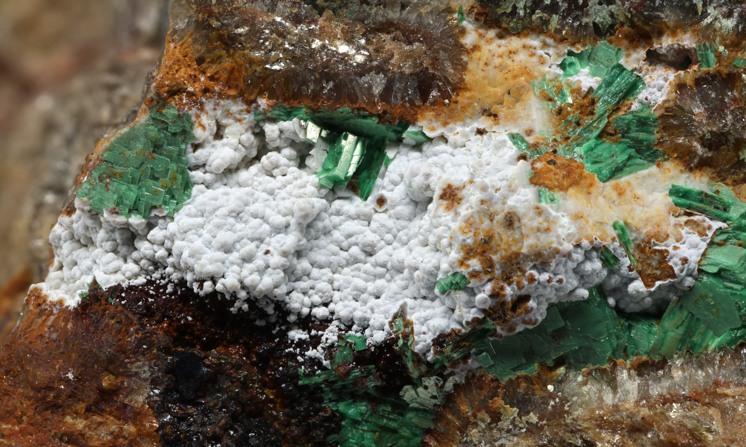 Metatorbernite, Quartz: Rovnost Mine, Jáchymov, Karlovy Vary District ...