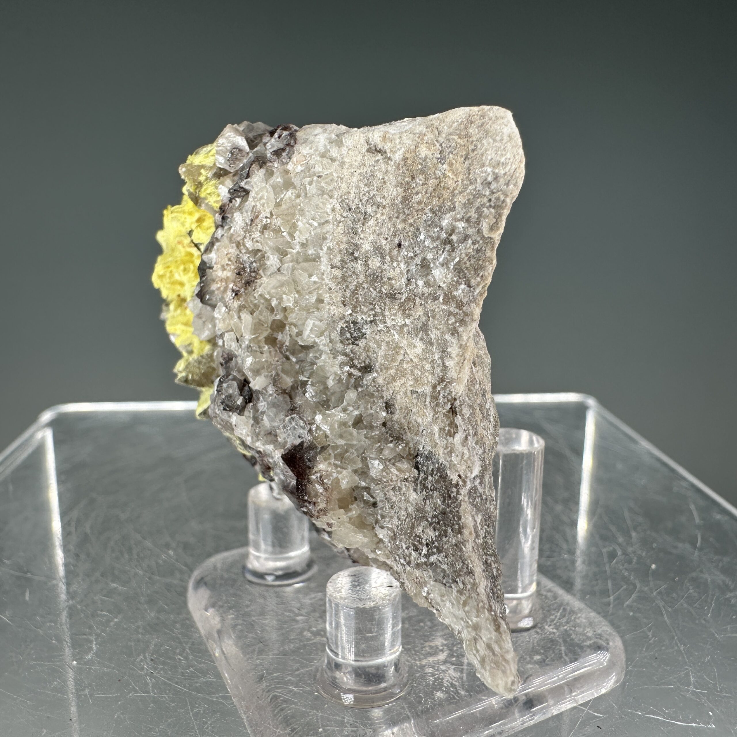 Uranophane, Calcite: Grants Mining District, New Mexico, USA – Persson Rare Minerals