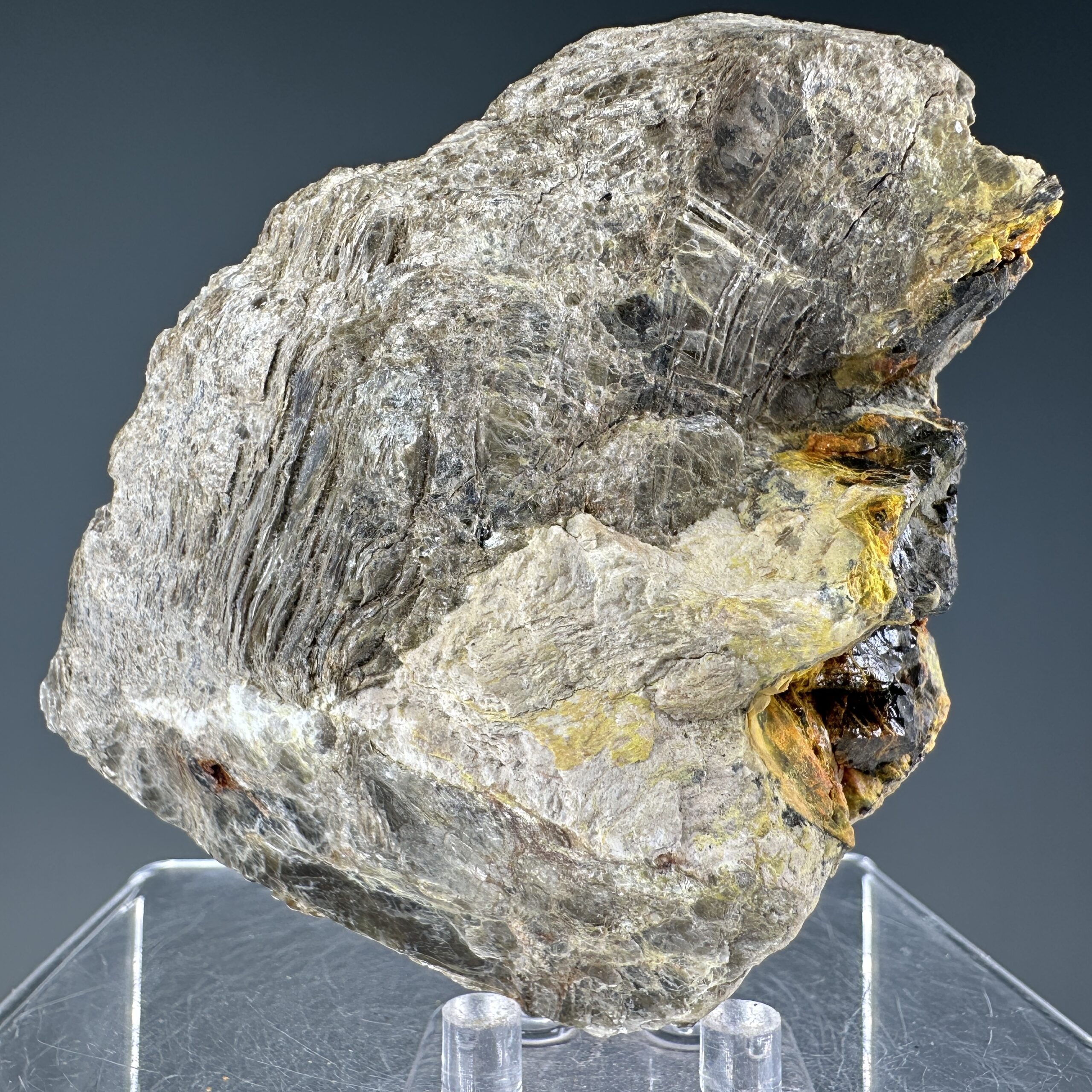 Uraninite, “Gummite”, Muscovite: Deer Park Mine, Spruce Pine, Mitchell ...