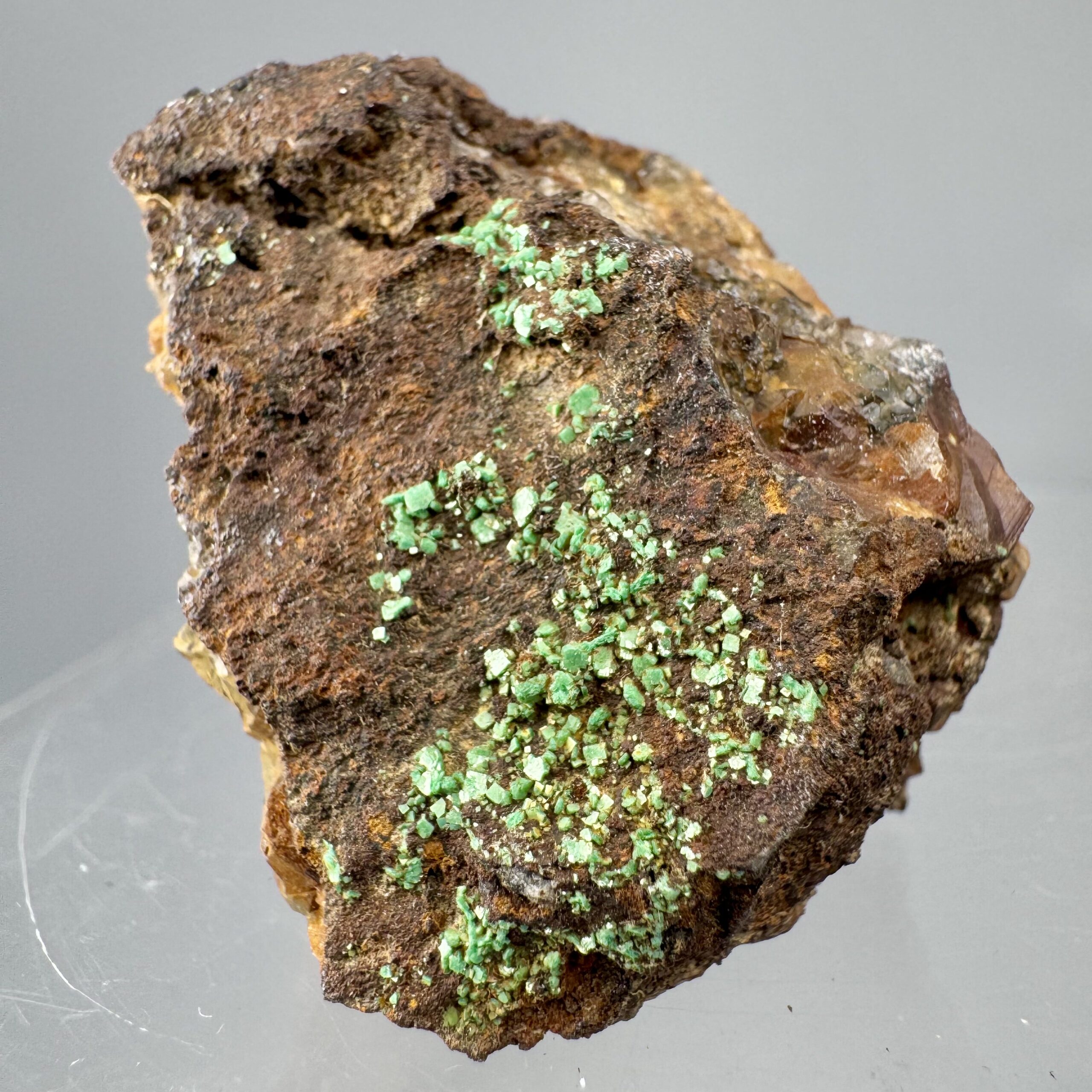 Torbernite: South Terras Mine, St Stephen-in- Brannel, Cornwall ...